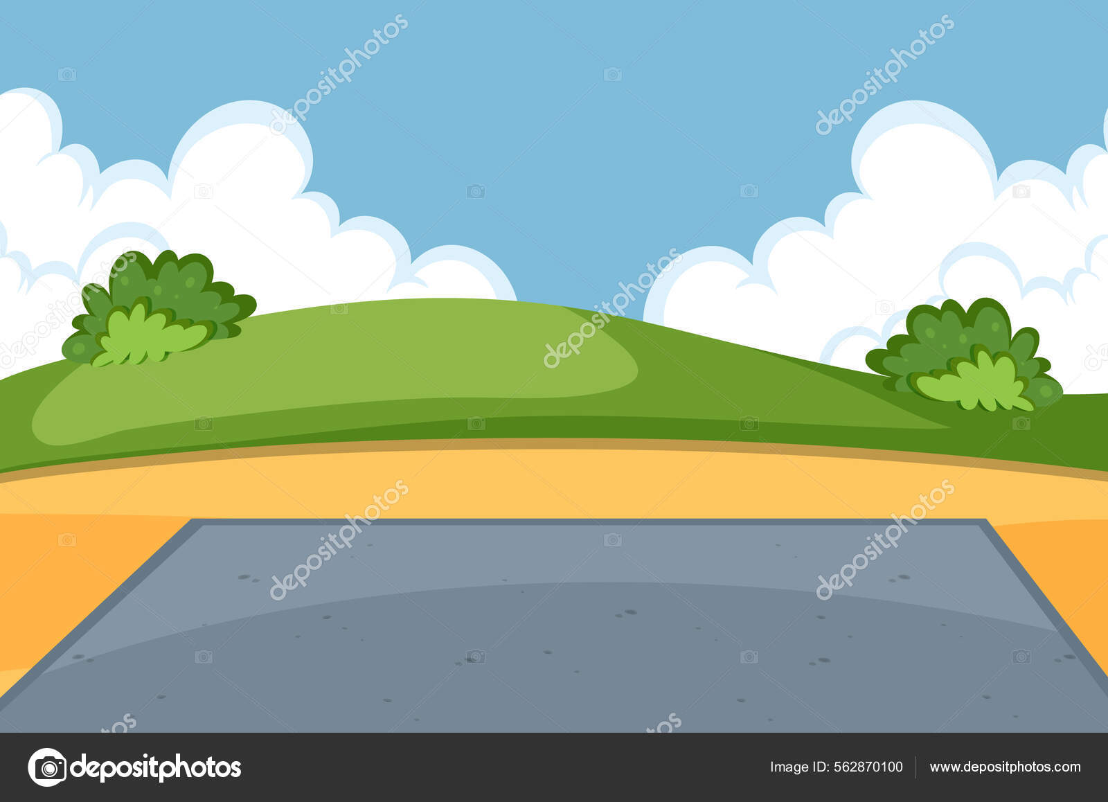 Empty Yard Outdoor Scene Illustration Stock Vector by ©blueringmedia ...