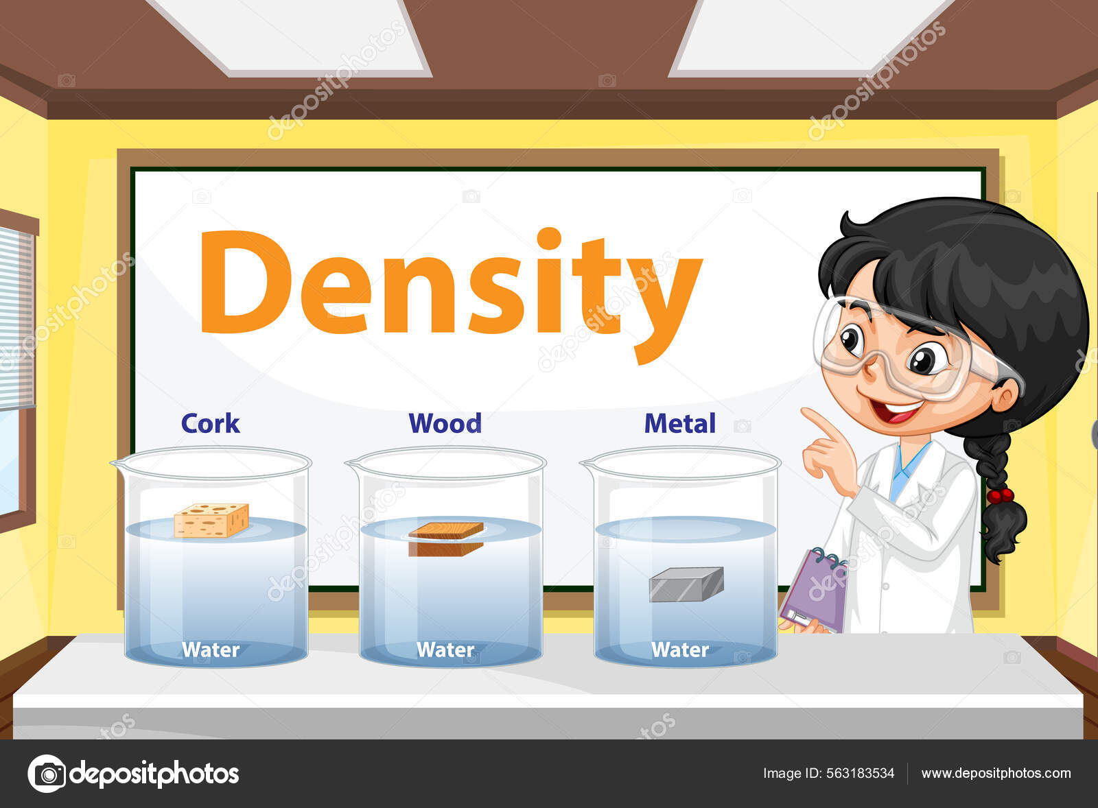 Density Matters Science Experiment Illustration Stock Vector Image by ...