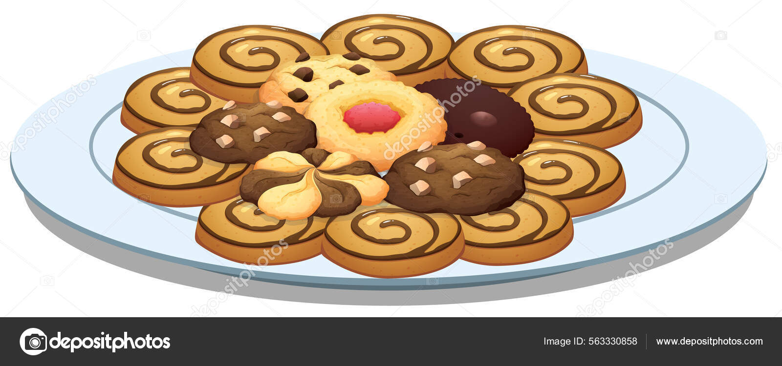Plate Of Cookies Drawing
