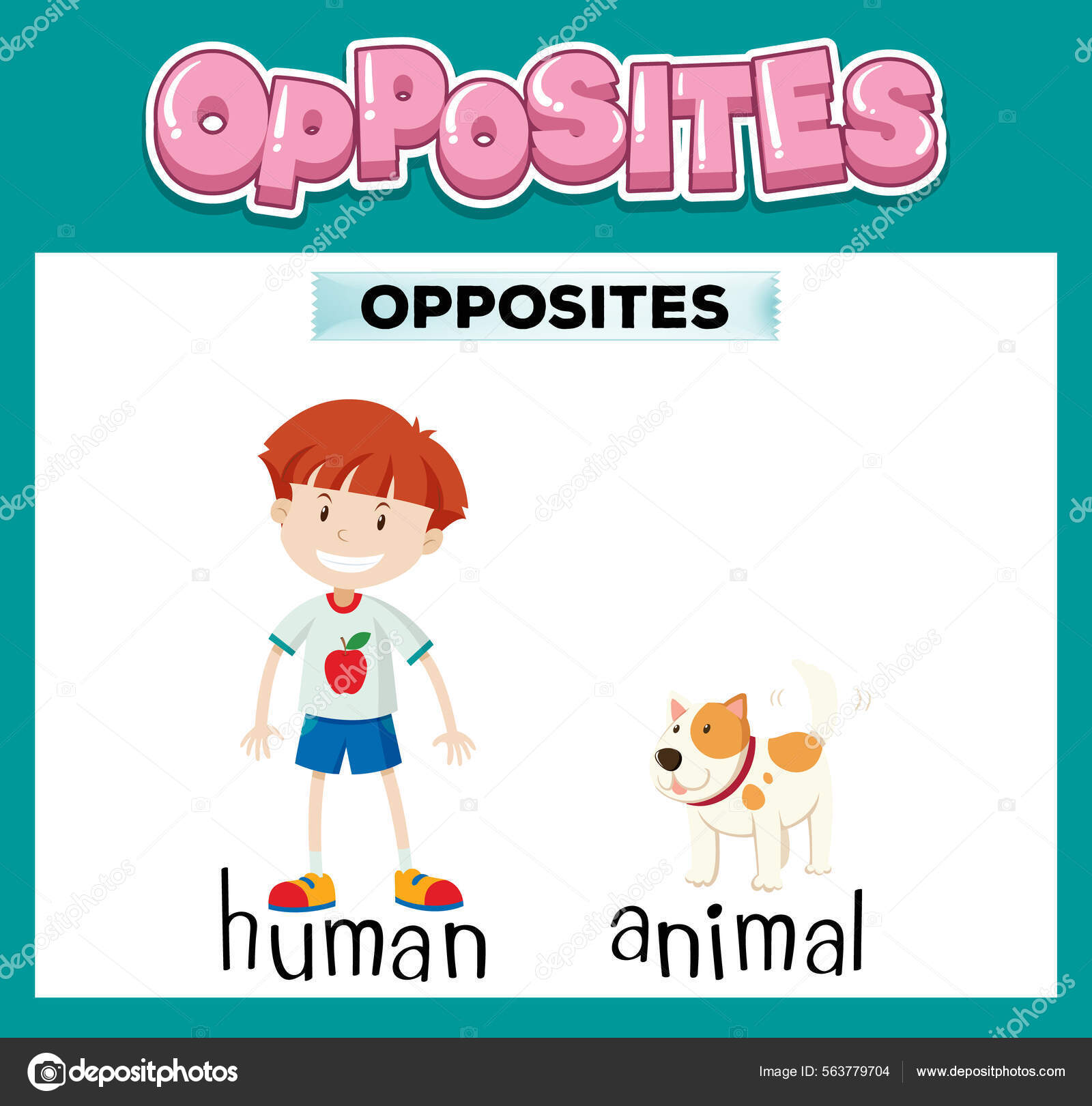 English Words Kids Illustration Stock Vector by ©blueringmedia 563779704