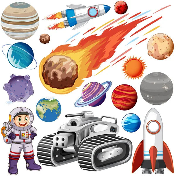 Set Space Objects Space Illustration Stock Vector by ©blueringmedia ...