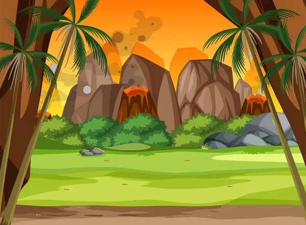 Nature Scene Trees Fields Illustration Stock Vector by ©blueringmedia ...