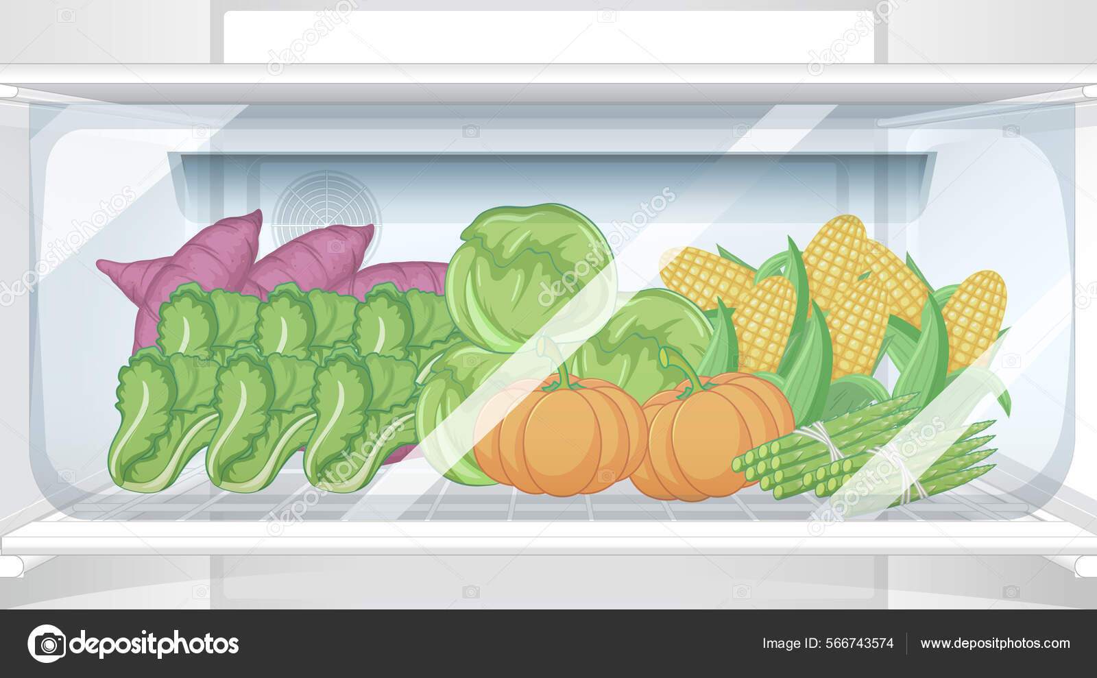 Refrigerator Foods Illustration Stock Vector by ©blueringmedia 566743574