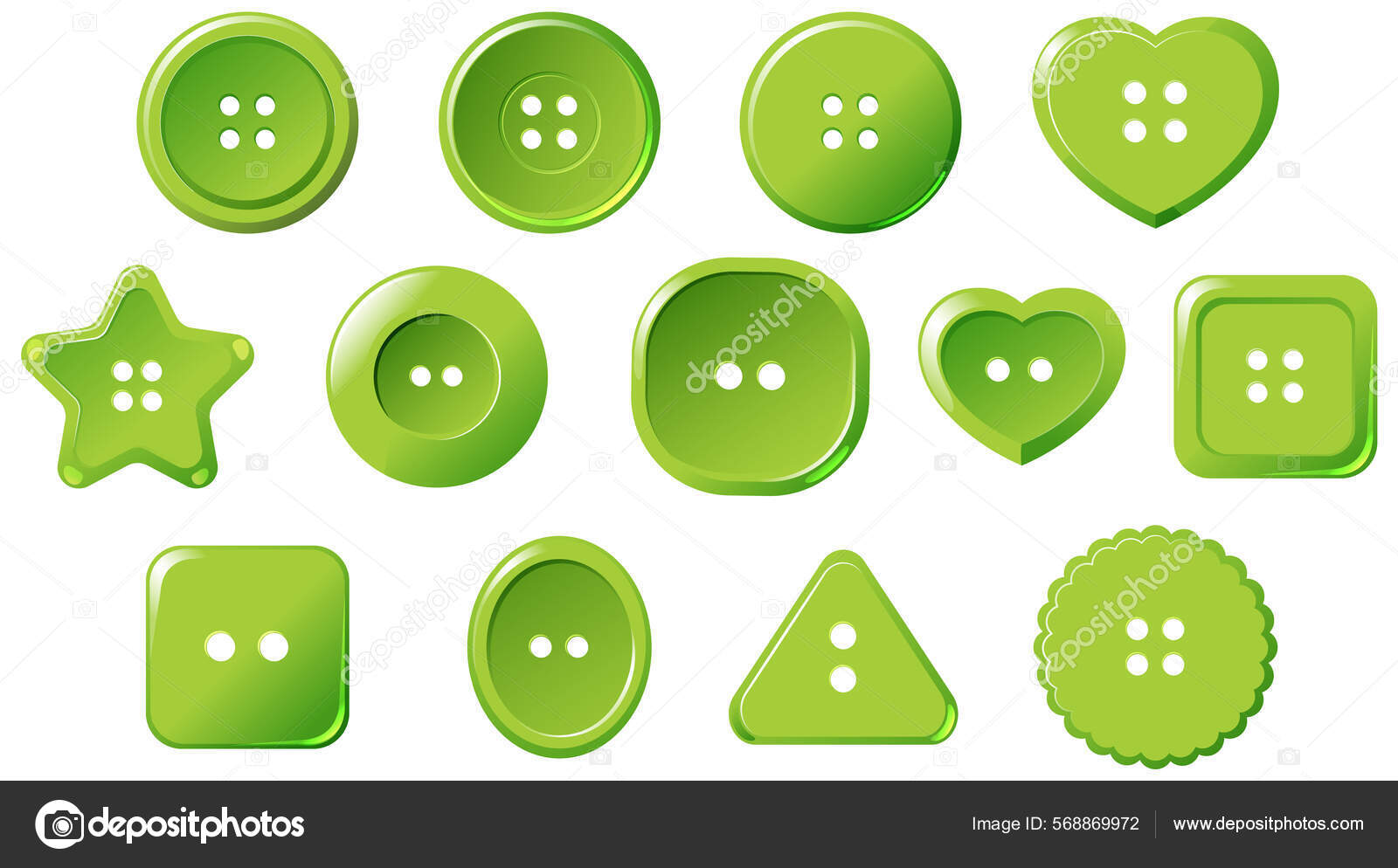 Set Button Different Shapes Illustration Stock Vector Image by ...