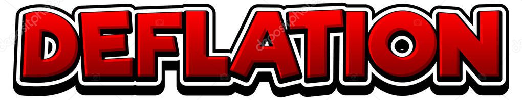 Logotipo Palabra Deflación Color Rojo Ilustración Vector de stock por ...
