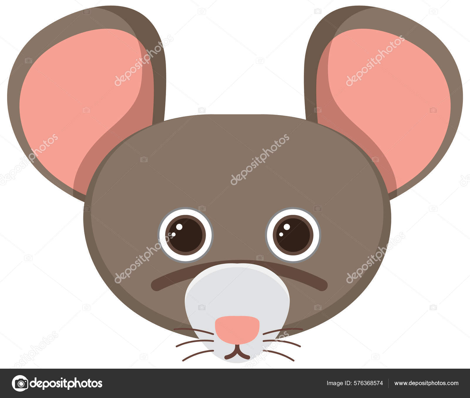 Niedliche Mauskopf Flachen Stil Illustration Stock-Vektorbild von ©blueringmedia 576368574