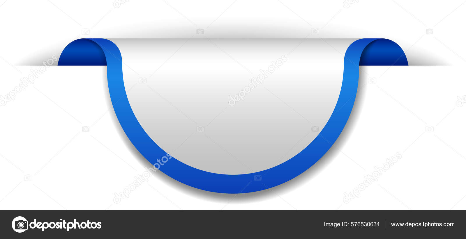 Blue Baner Design White Background Illustration Stock Vector by ...