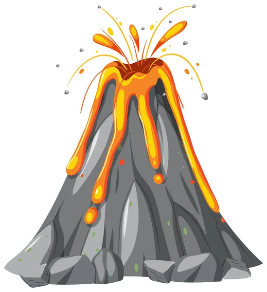 Volcano Eruption Cave Transparent Background Illustration Stock Vector ...