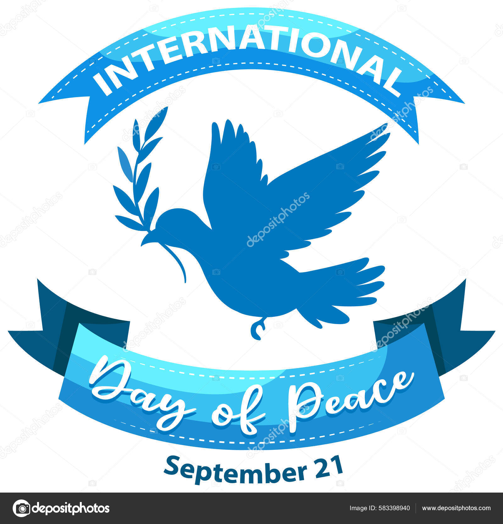 Ilustración Del Día Internacional Paz Banner Design Vector de stock por ...