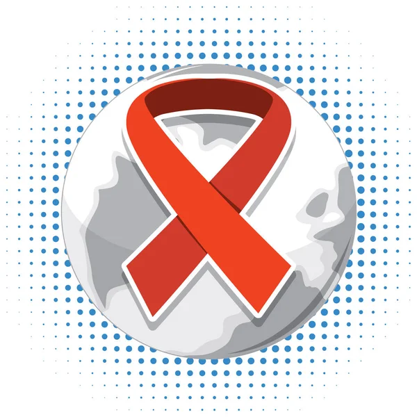 Red Ribbon Aids Hiv Symbol Illustration Stock Vector by ©blueringmedia ...