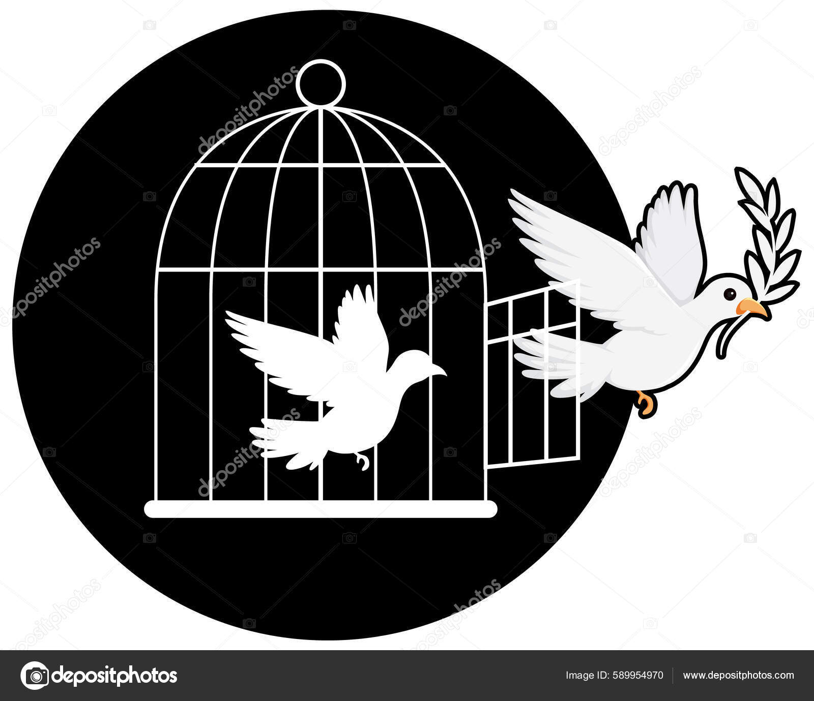 Koncepce Vektorové Ilustrace Loga Holubice Stock Vektor od ...