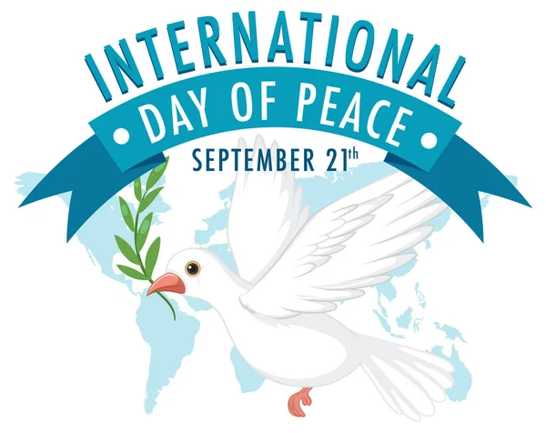 Ilustración Del Día Internacional Paz Banner Design Vector de stock por ...