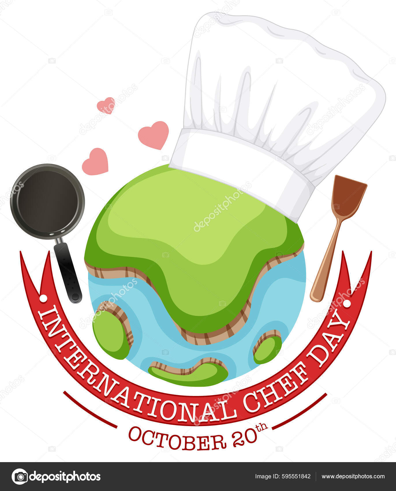 International Chef Day Poster Design Illustration Stock Vector by ...