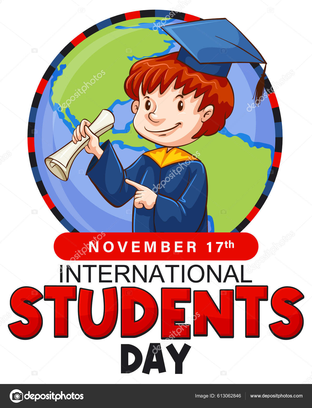 International Students Day Banner Design Illustration Stock Vector by ...