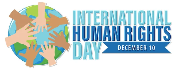 World Human Rights Day Poster Design Illustration Stock Vector by ...