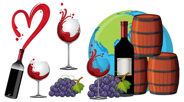 Red Wine Glass Earth Illustration Stock Vector By ©blueringmedia 603848118