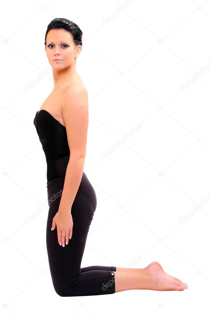 Girl represents letter L — Stock Photo © vladvitek #33186775