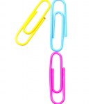 Two colored paper clips on white Stock Photo by ©Ragnarocks 2132262