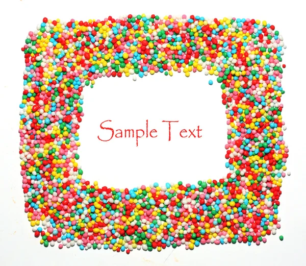 Colorful candy decoration frame — Stock Photo © Dmitry.Zimin #31850235