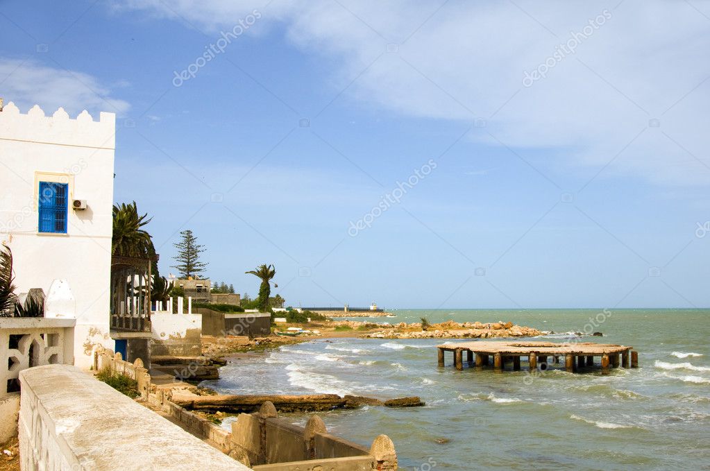 Mediterranean Sea Beach Carthage Tunisia Africa Stock Photo by ...