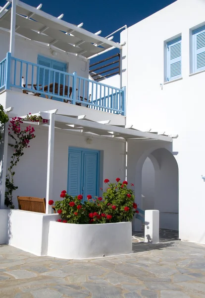 cyclades greek architecture guest house motel hotel - Stock Image ...