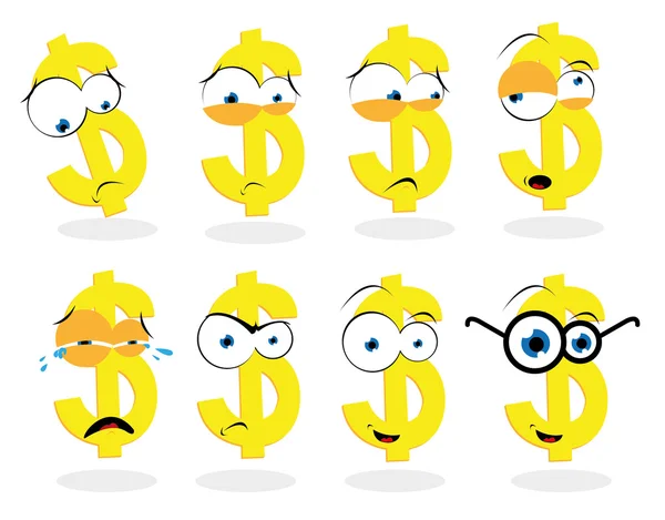 Funny One Dollar — Stock Vector © pcanzo #12710346