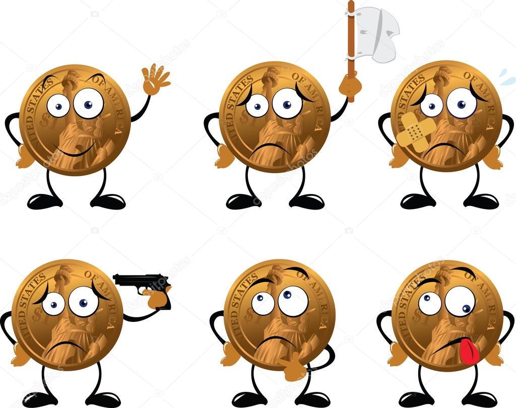 Funny One Dollar — Stock Vector © pcanzo #12710346