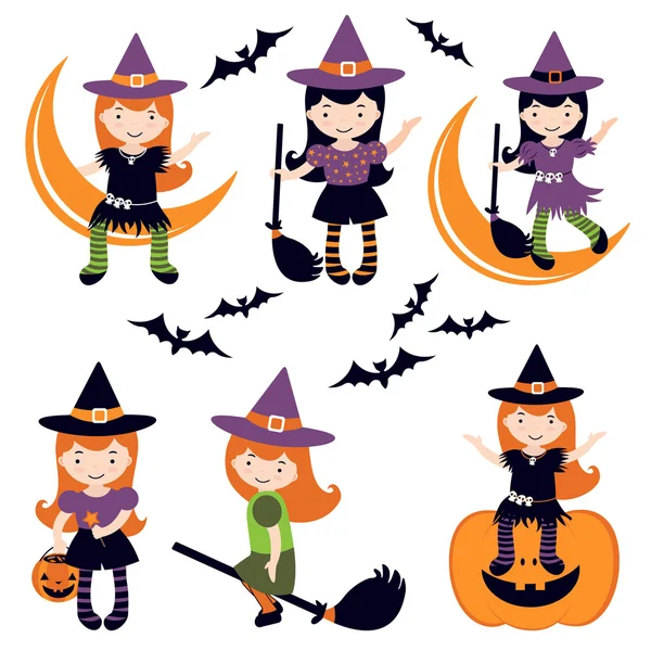 Cute cartoon witch — Stock Vector © memoangeles #14056240