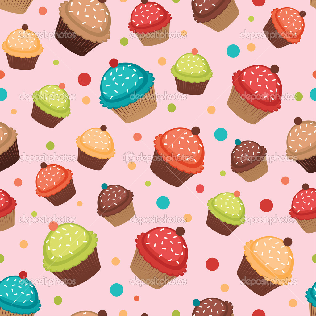 Cupcakes seamless pattern Stock Vector Image by ©Japanez #19465357
