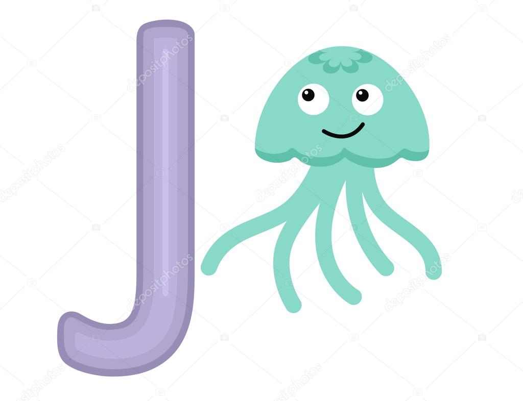 J is for jellyfish Stock Vector Image by ©Japanez #19466863