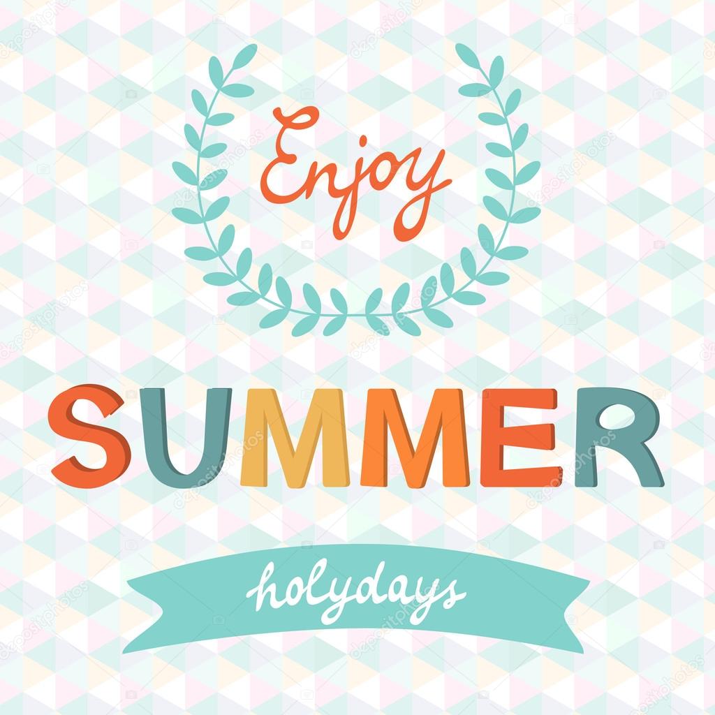 Enjoy summer vector typography Stock Vector by ©Japanez 47632725