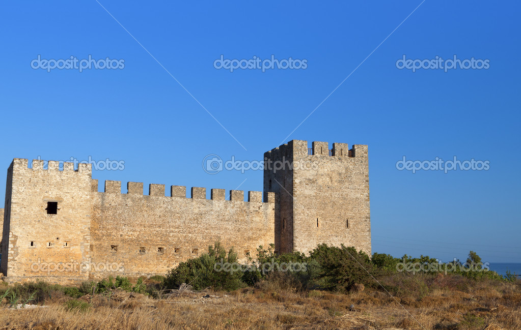 "Fragokastelo" castle at Crete island in Greece — Stock Photo © Panos ...