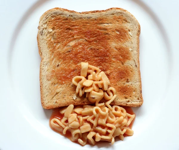 Toast with alphabetti spaghetti Stock Photo by ©dubassy 12789652