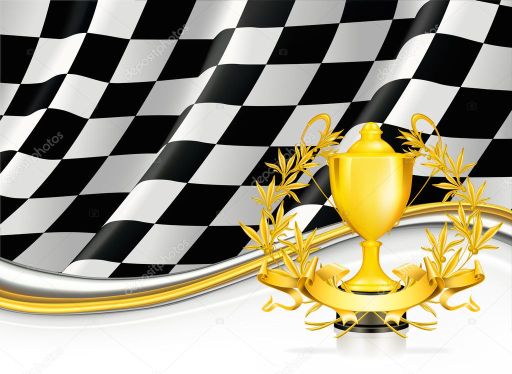 Background with a Trophy, vector Stock Vector Image by ©natis76 #12759723