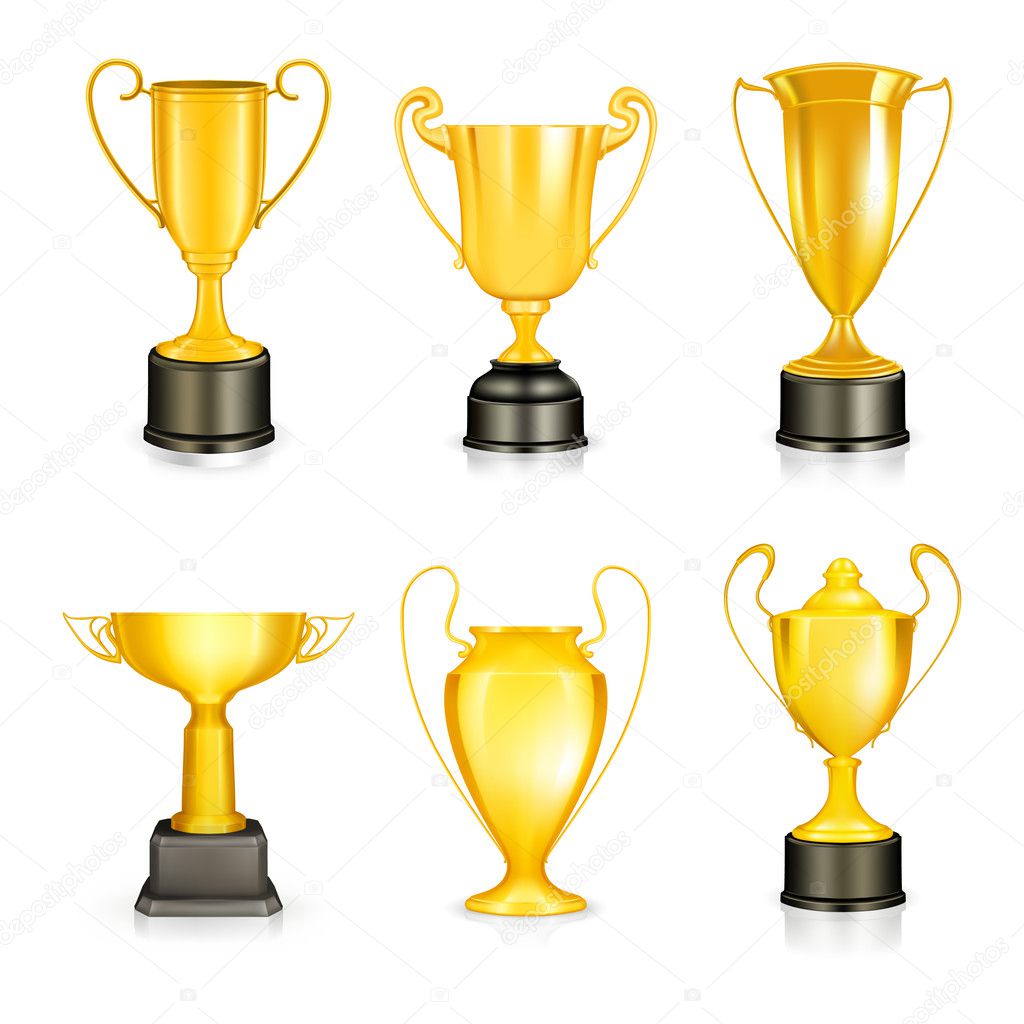 Gold trophy — Stock Vector © natis76 #12782265