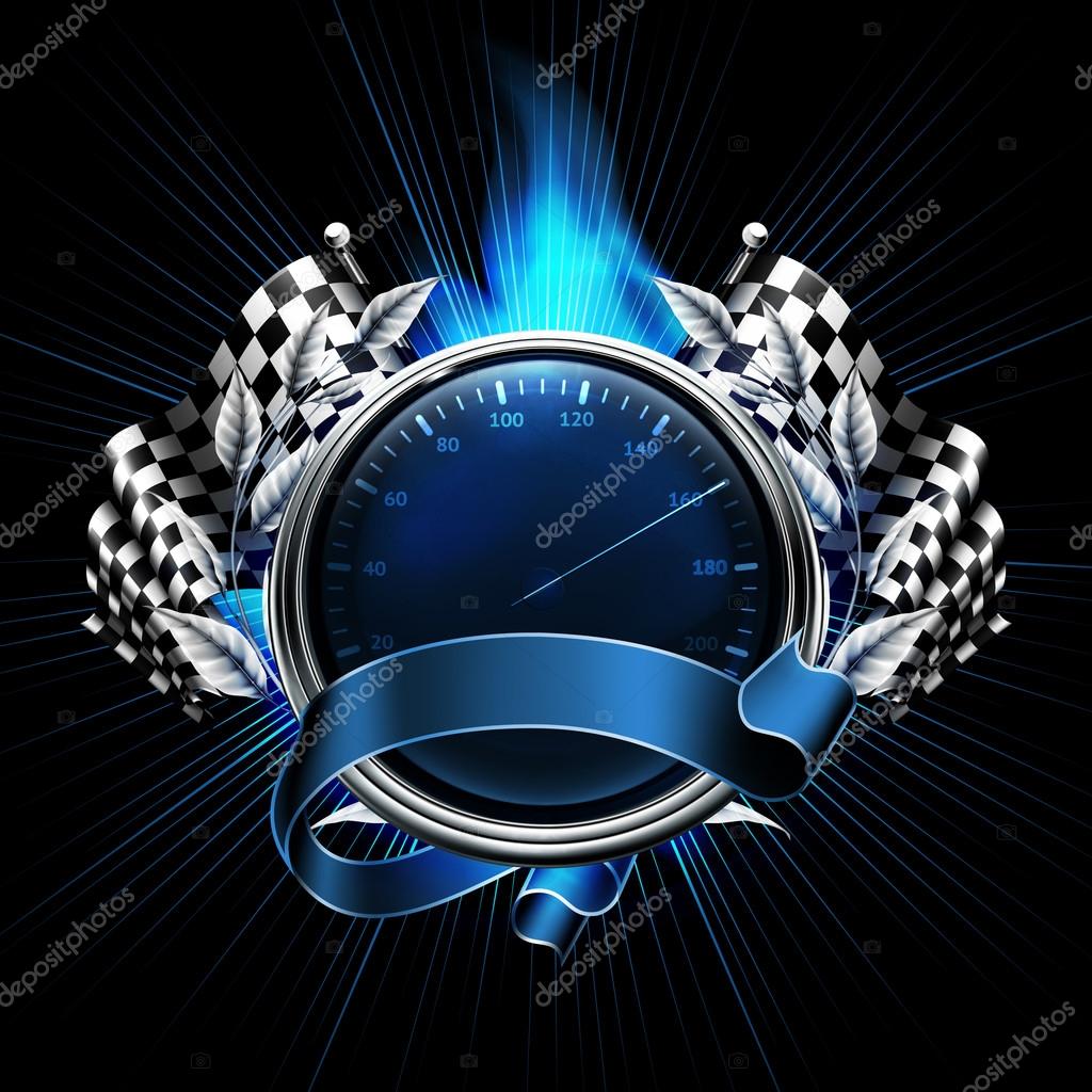 Blue Emblem Races Stock Vector Image by ©natis76 #12827619