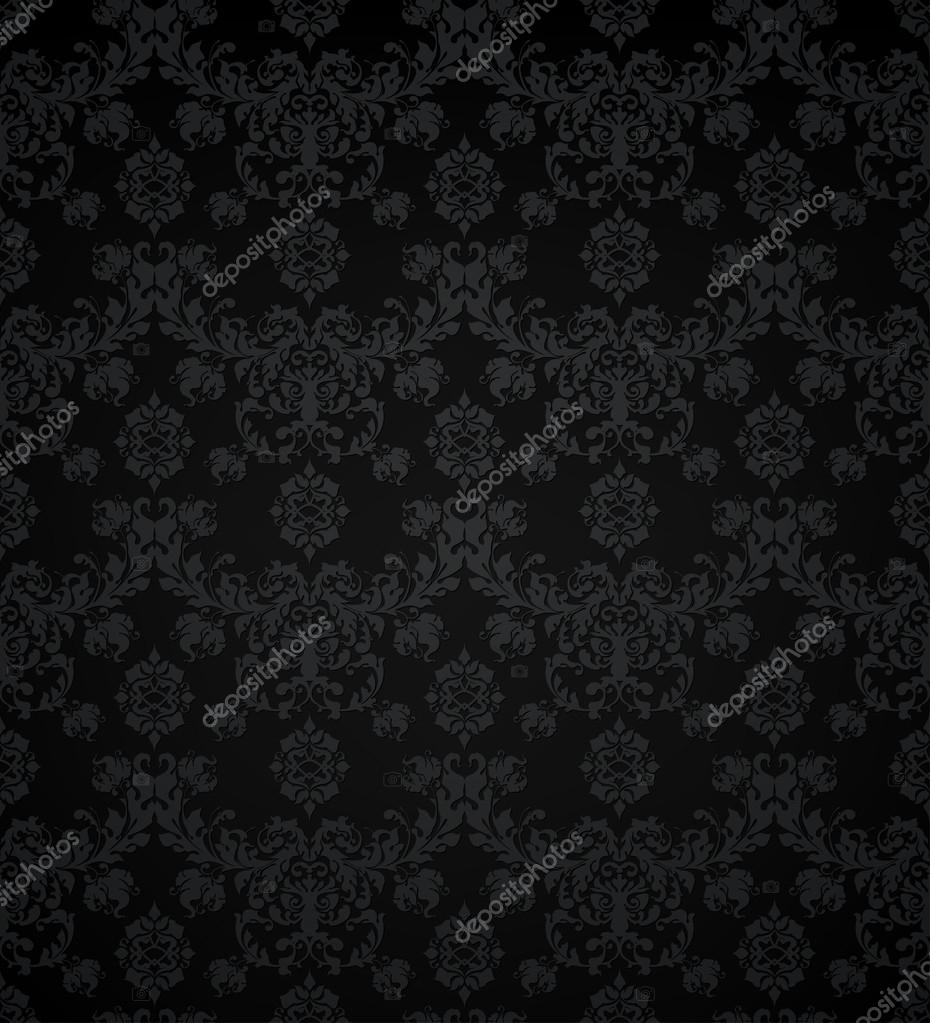 Wallpaper pattern black, seamless Stock Vector by ©natis76 12828030
