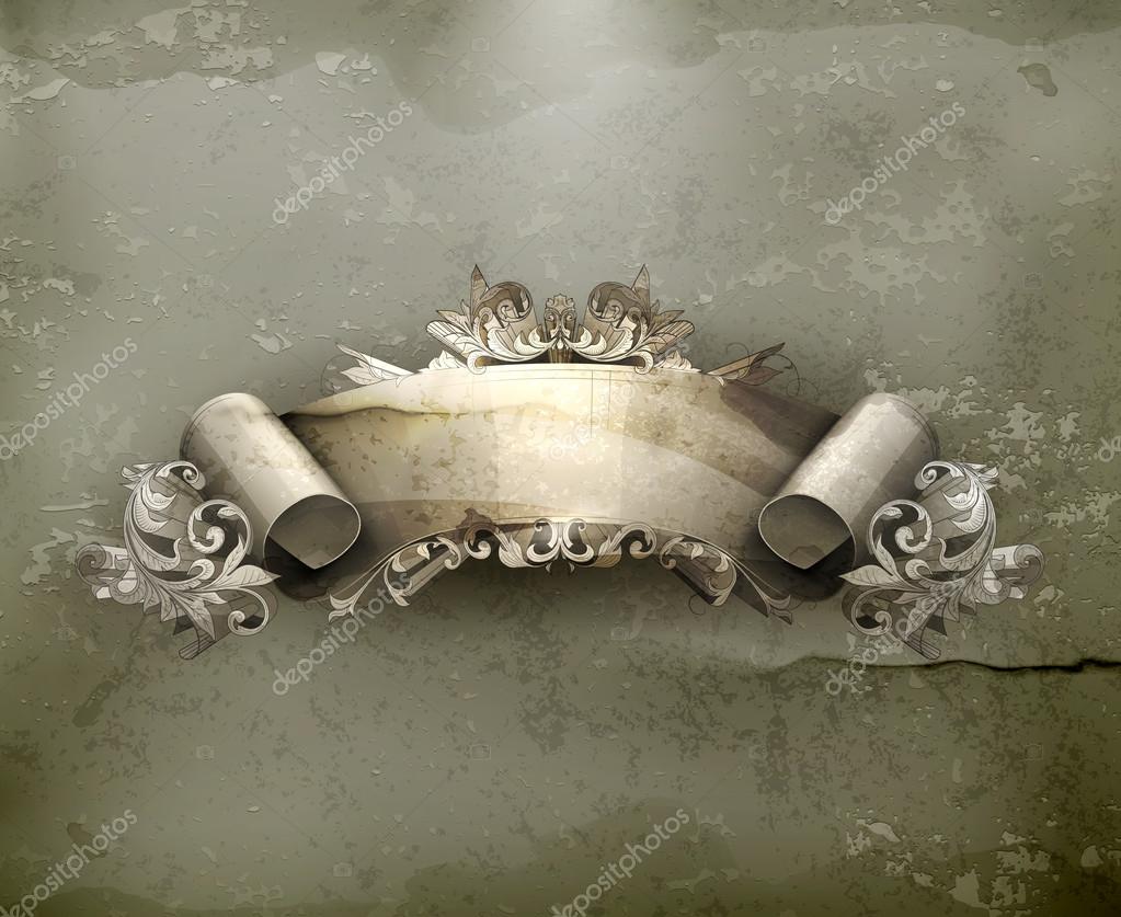 Vintage banner, old-style vector Stock Vector by ©natis76 12829999