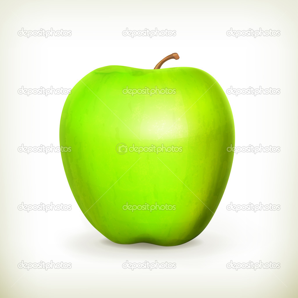 Green apple, vector Stock Vector by ©natis76 12836912