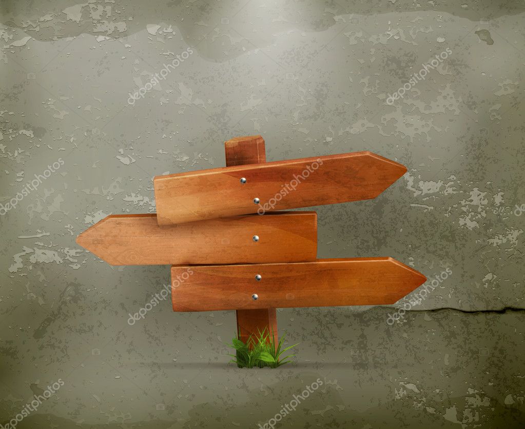 Wooden sign, old-style vector Stock Vector Image by ©natis76 #18513463