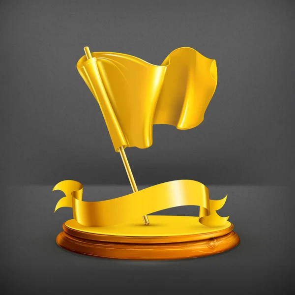 Gold flag icon Vector Art Stock Images | Depositphotos