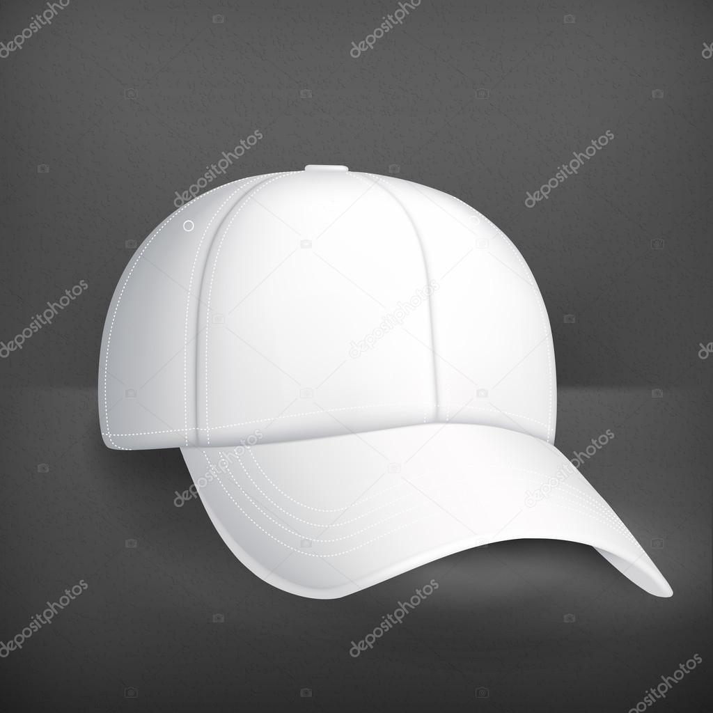 White baseball cap, vector — Stock Vector © natis76 #19321827
