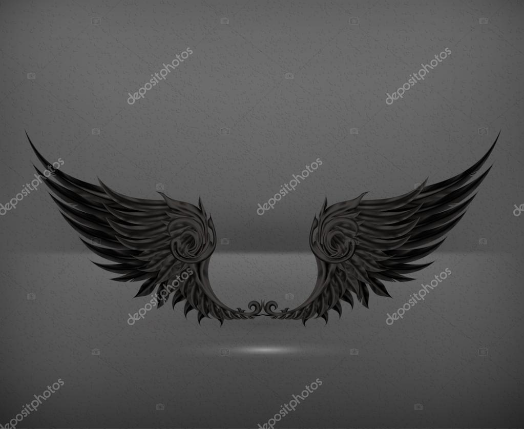 Alas negras, eps10 Vector de stock #19322423 de ©natis76