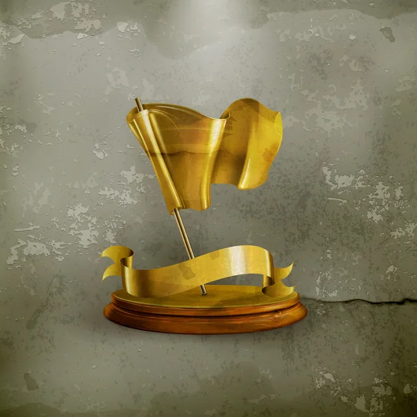 Gold flag icon Vector Art Stock Images | Depositphotos