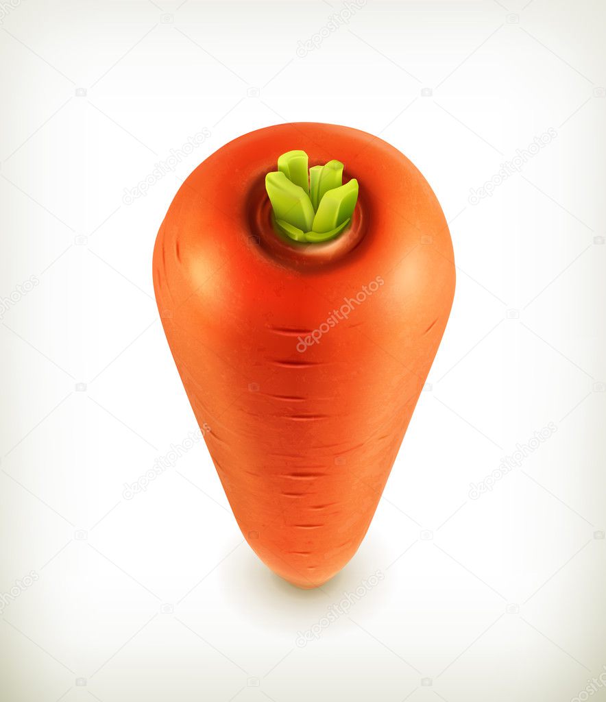 Zanahorias, icono del vector Vector de stock #31520827 de ©natis76