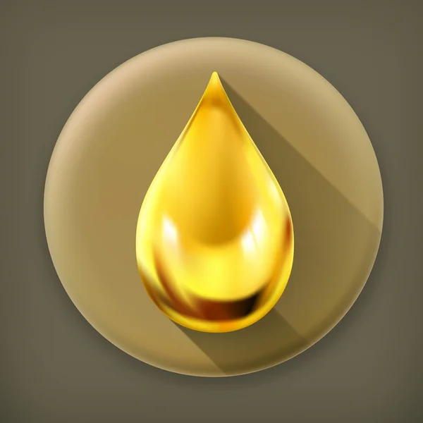 Oil drop, vector icon — Stock Vector © natis76 #44312199