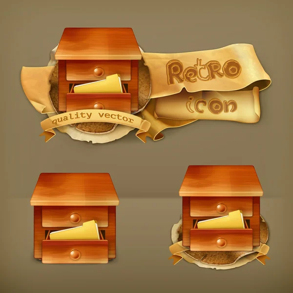 Desk, old-style vector Stock Vector Image by ©natis76 #23280292