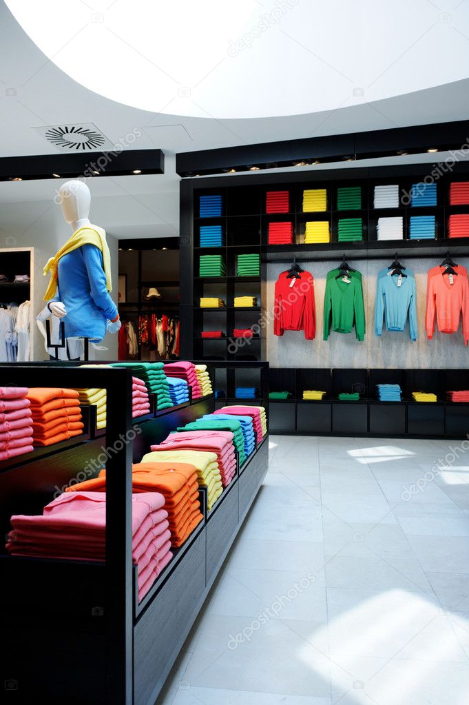 Tienda de ropa colorida interior: fotografía de stock © paulgrecaud ...