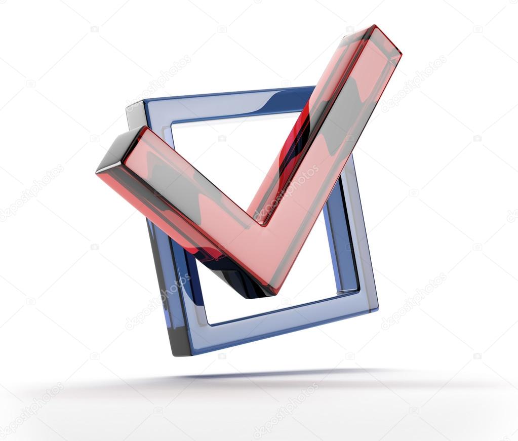 Red Tick sign Stock Photo by ©ekostsov 14730309