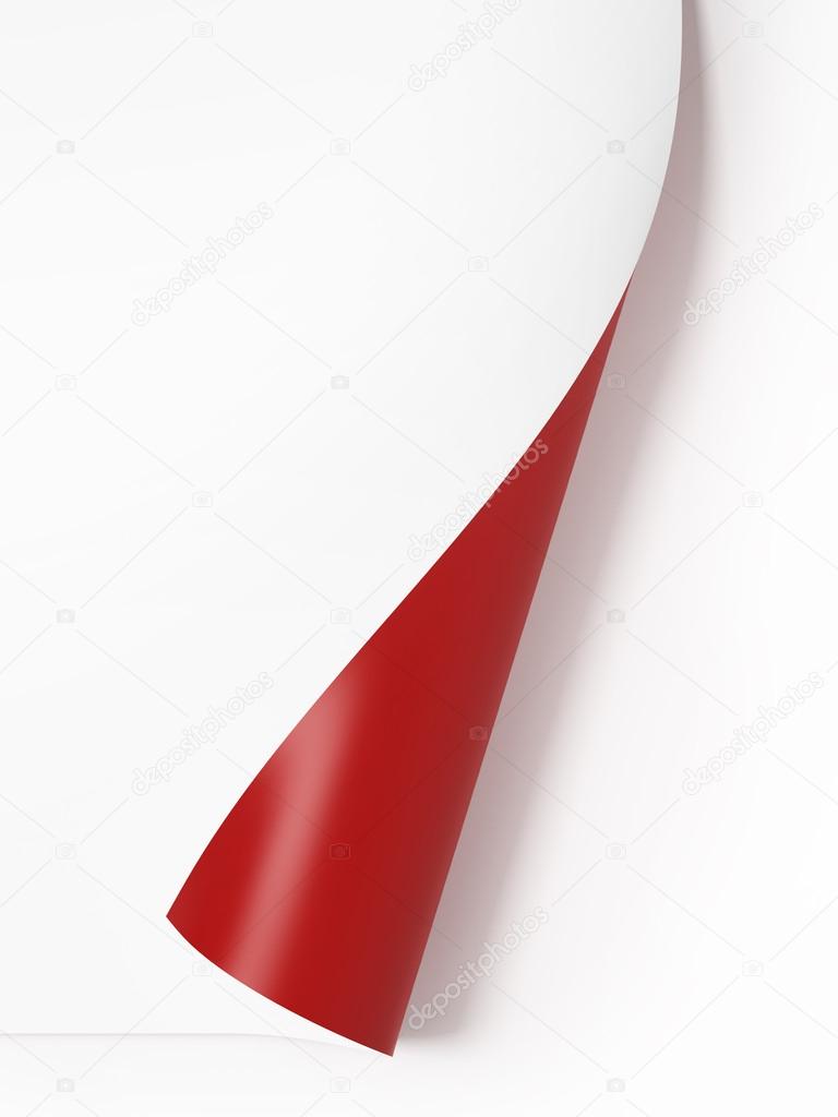 Red curled corner — Stock Photo © ekostsov #14730551